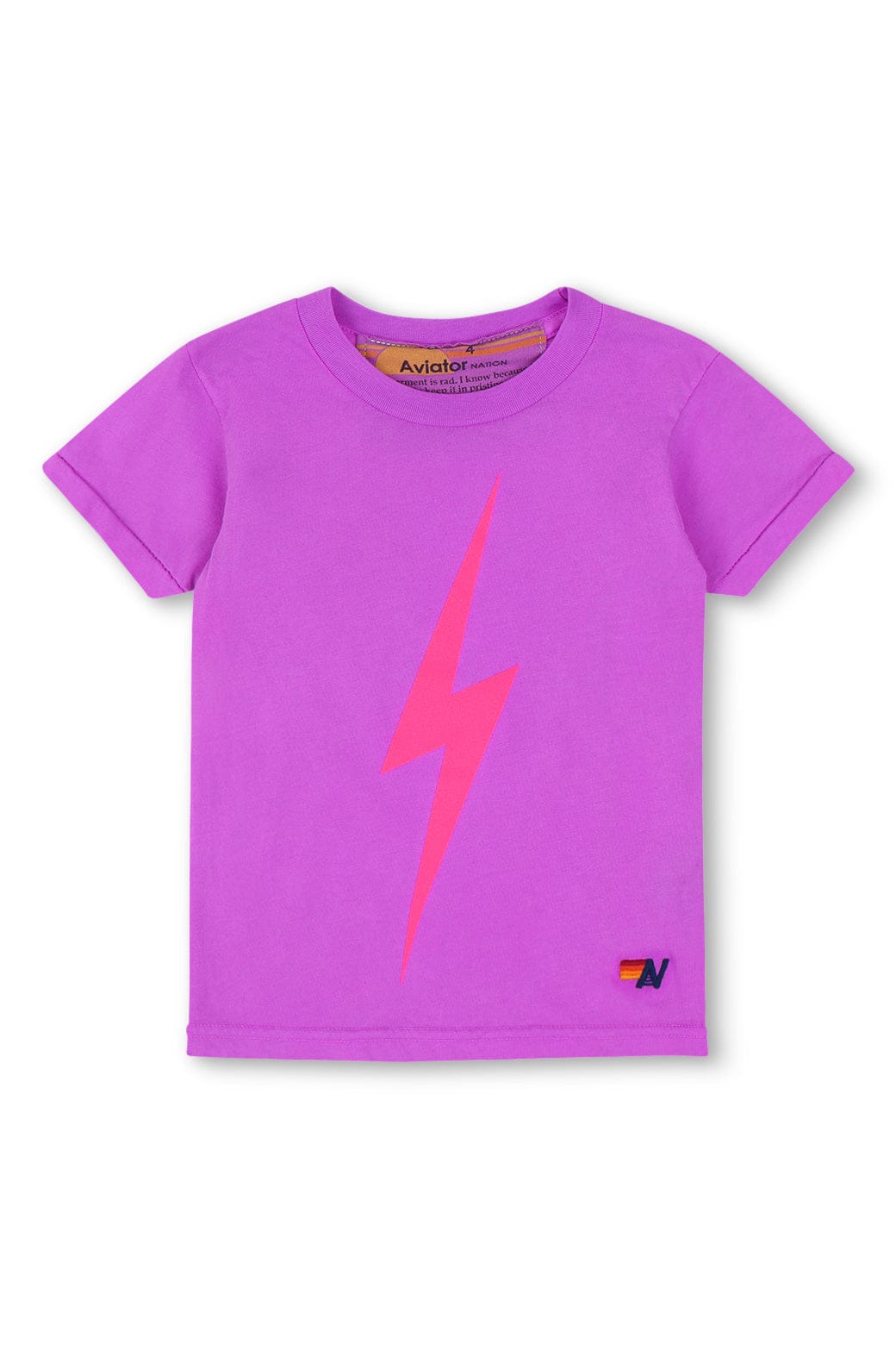 KID'S BOLT TEE - NEON PURPLE // NEON PINK - Aviator Nation
