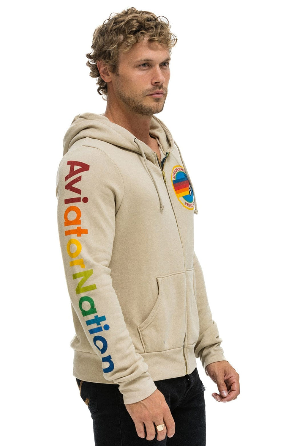AVIATOR NATION HOODIE - SAND - Aviator Nation