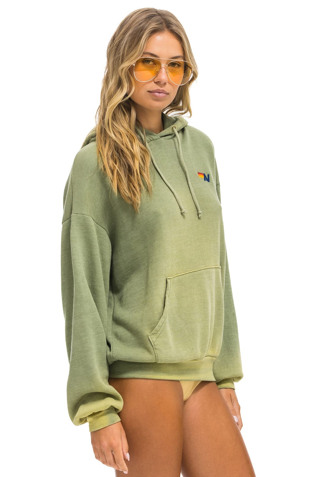 ESSENTIAL RELAXED PULLOVER HOODIE - FADED ARMY - Aviator Nation