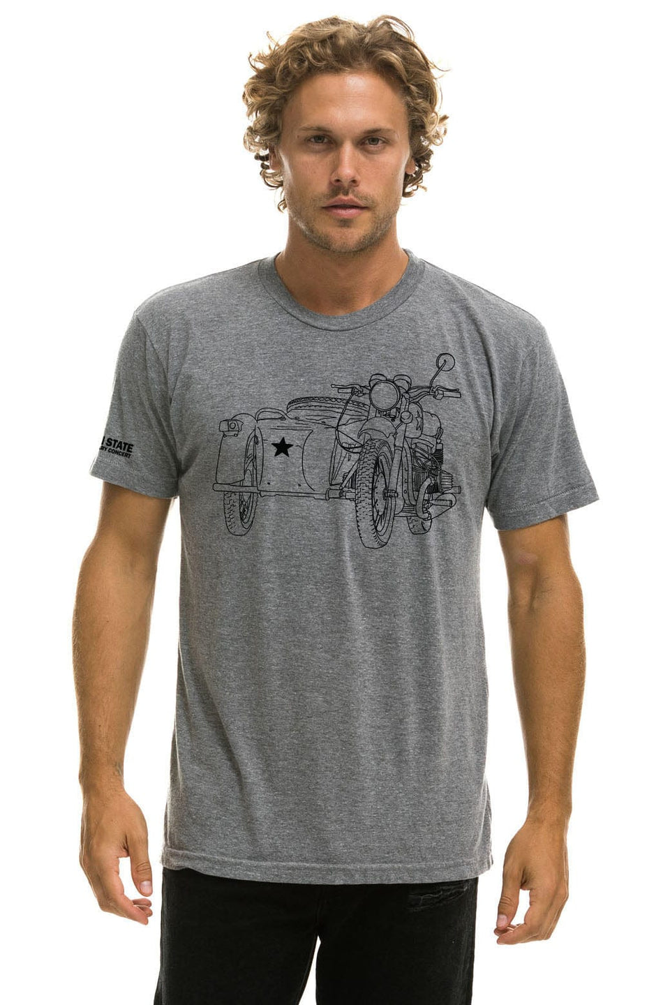 GARDEN STATE CONCERT CREW TEE SHIRT - HEATHER GREY – Aviator Nation