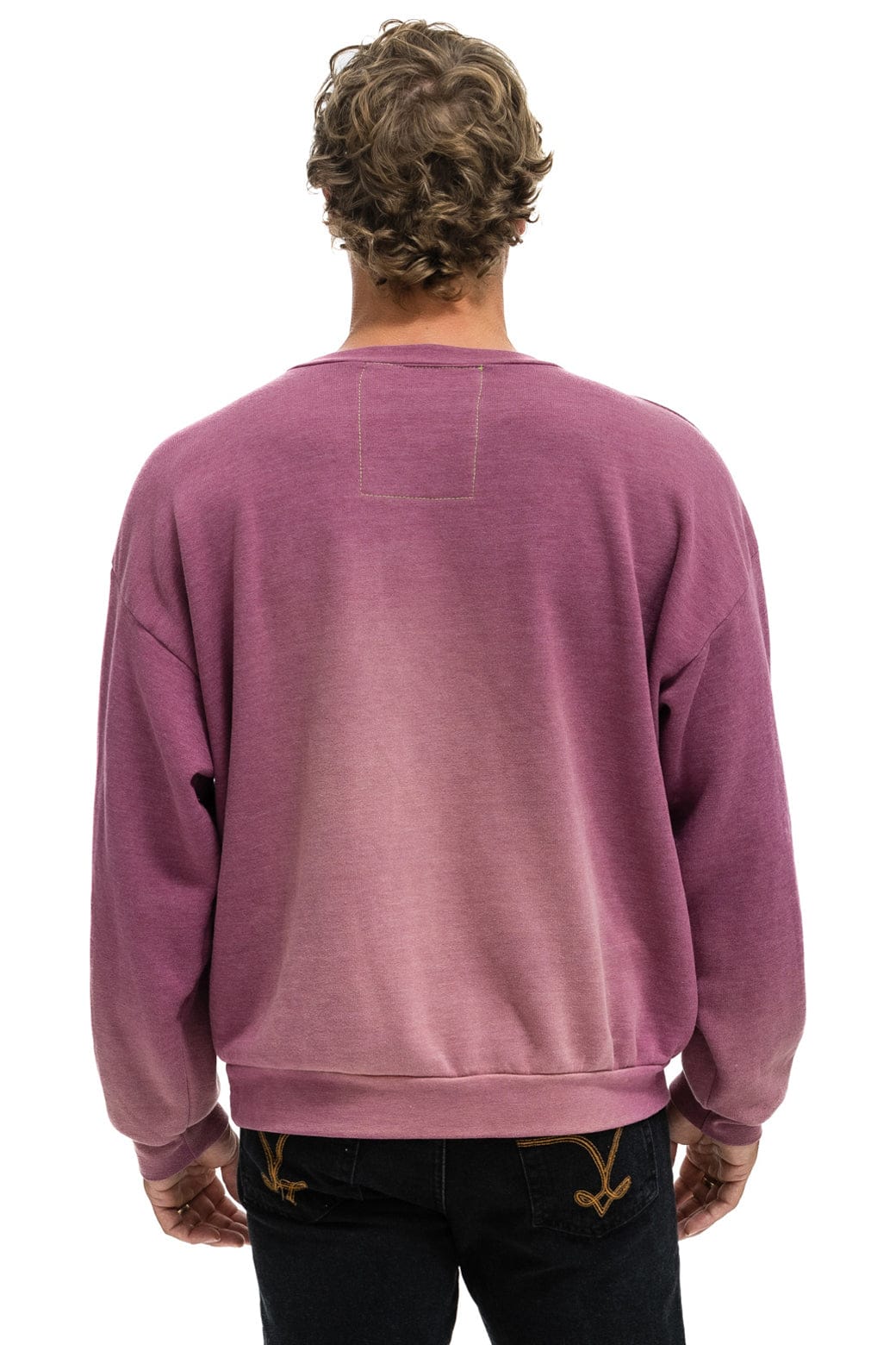 ESSENTIAL RELAXED CREW SWEATSHIRT - FADED BERRY – Aviator Nation