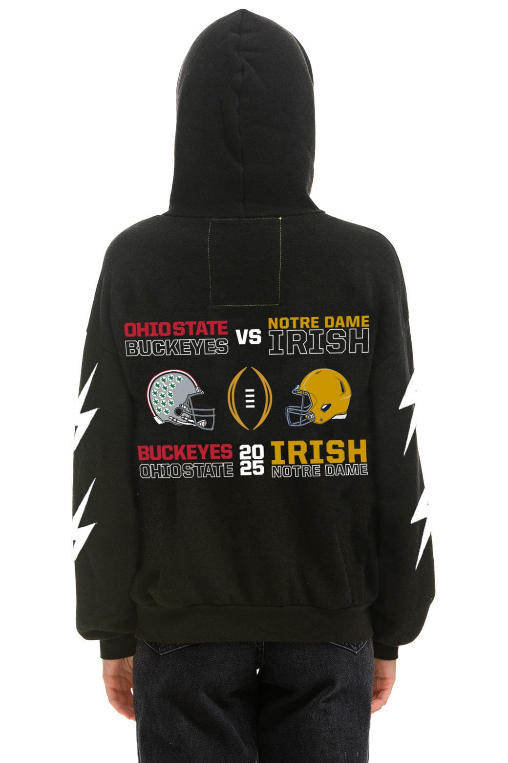CFP NATIONAL CHAMPIONSHIP TEAMS 2025 RELAXED PULLOVER HOODIE - BLACK ...
