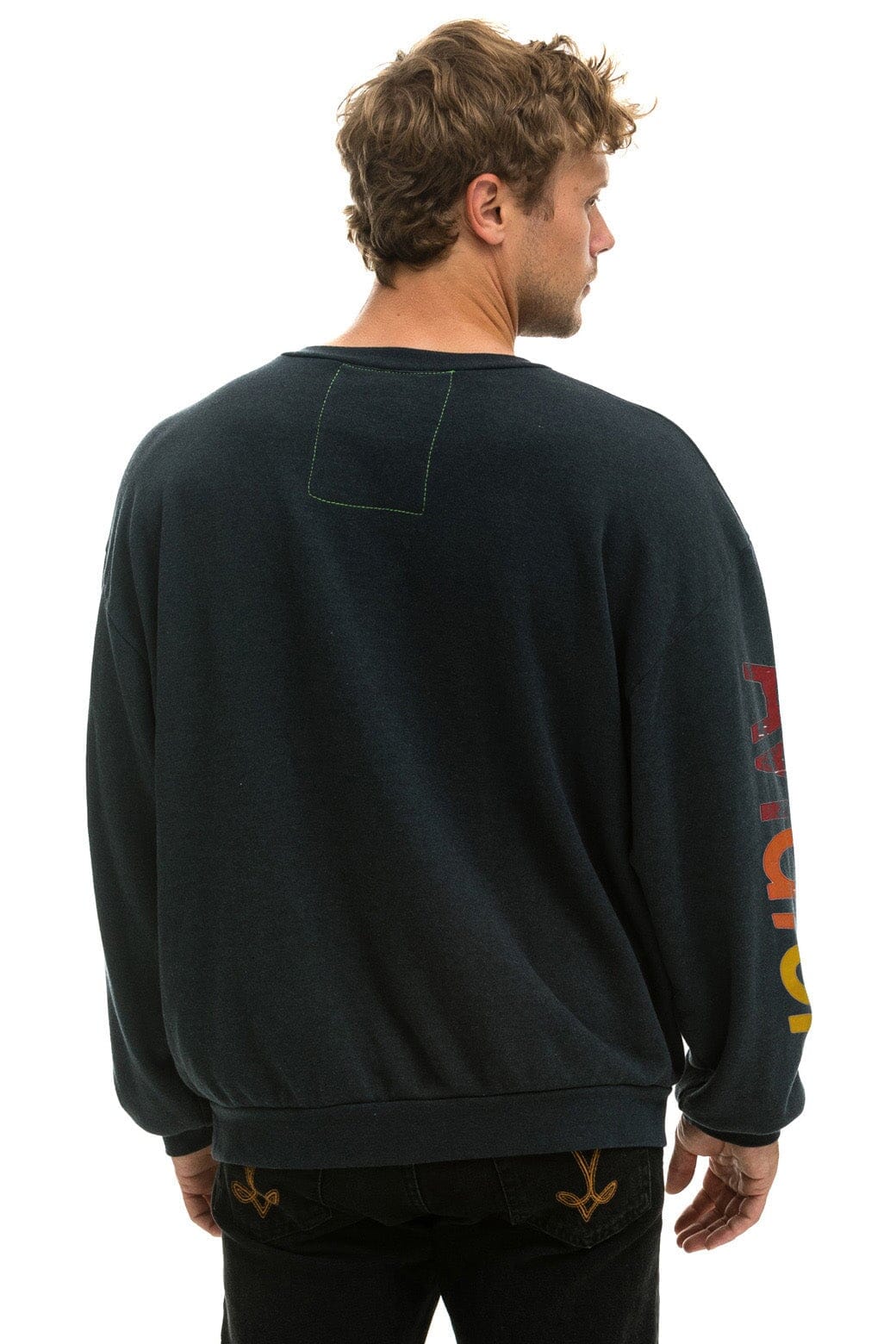 AVIATOR NATION RELAXED CREW SWEATSHIRT - CHARCOAL - Aviator Nation