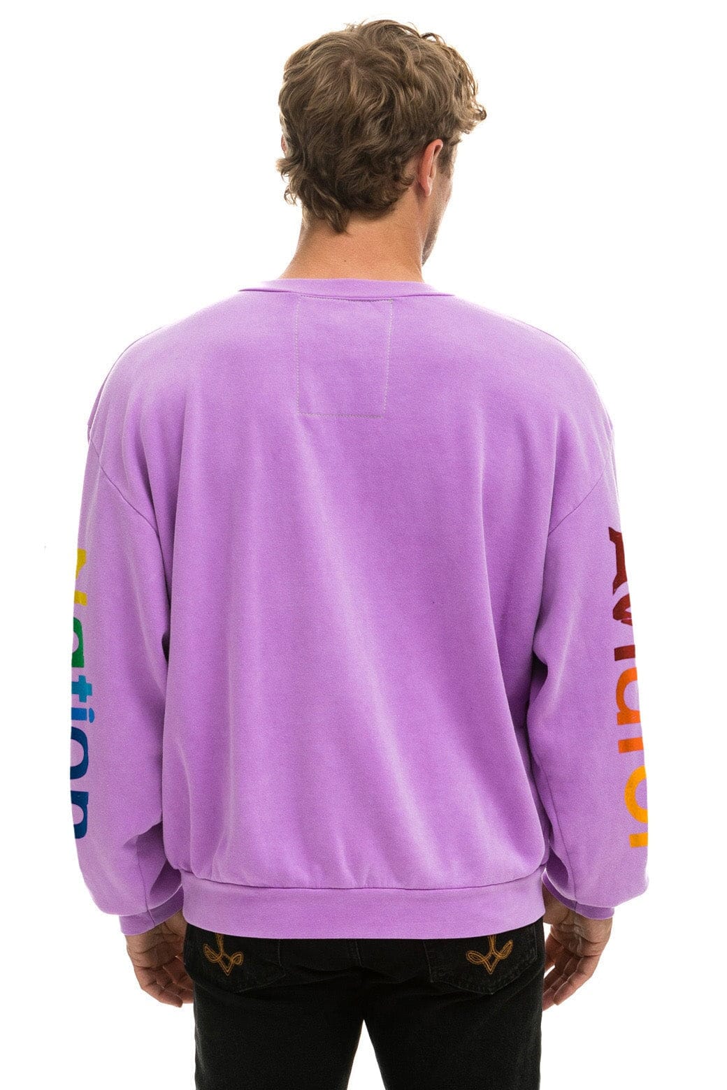 AVIATOR NATION RELAXED CREW SWEATSHIRT - NEON PURPLE - Aviator Nation