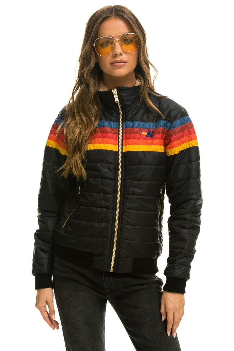 5 STRIPE JACKET - BLACK - Aviator Nation