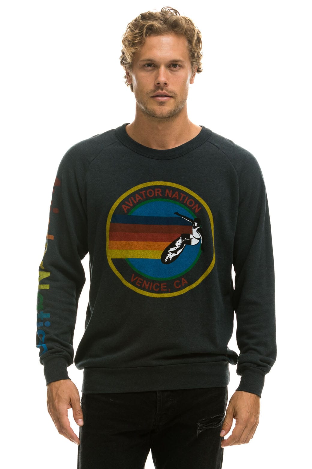 AVIATOR NATION SWEATSHIRT - CHARCOAL - Aviator Nation