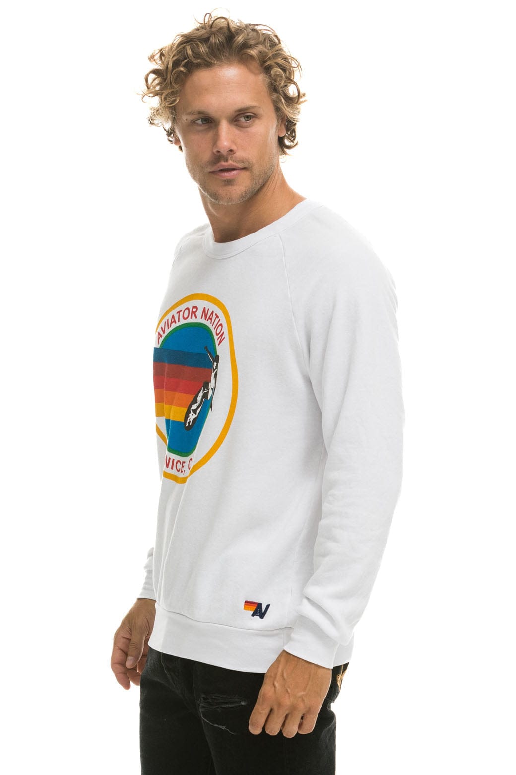 AVIATOR NATION SWEATSHIRT - WHITE - Aviator Nation