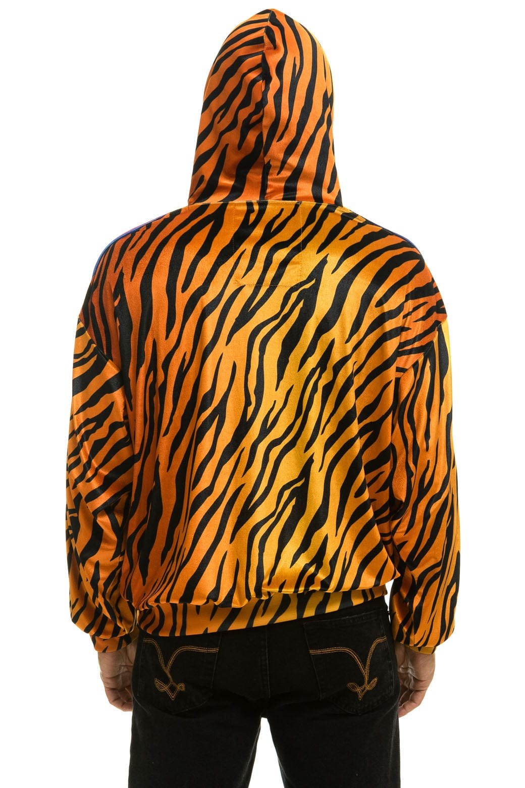 CLASSIC VELVET RELAXED PULLOVER HOODIE - TIGER - Aviator Nation