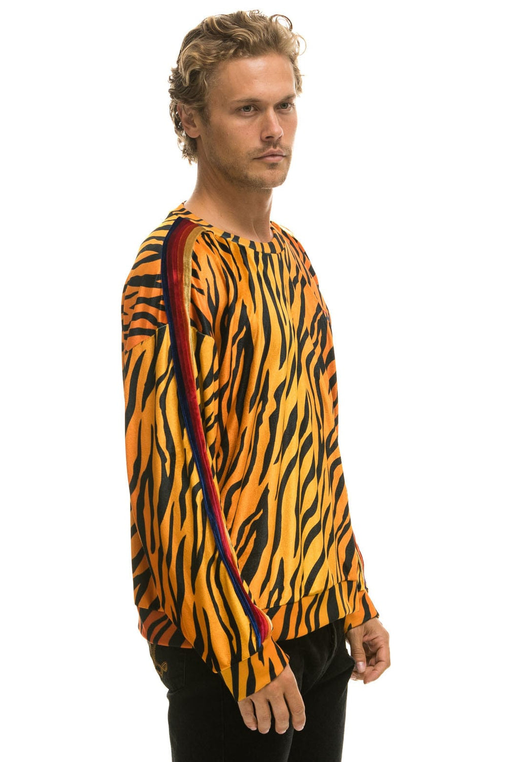 CLASSIC VELVET RELAXED SWEATSHIRT - TIGER - Aviator Nation