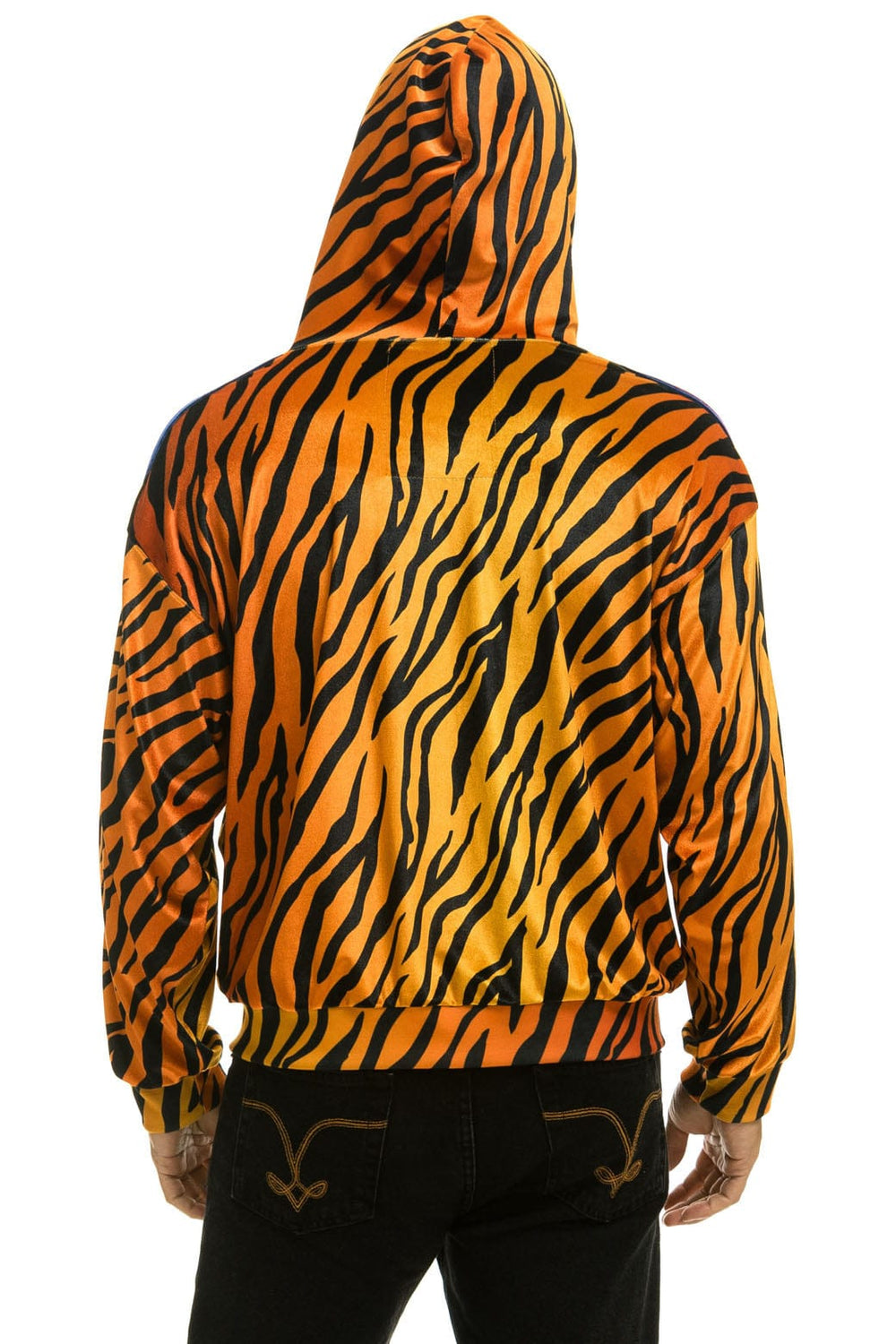 CLASSIC VELVET RELAXED ZIP HOODIE - TIGER - Aviator Nation