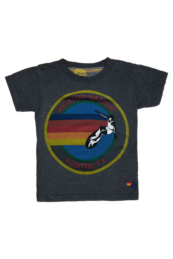 KID'S AVIATOR NATION AUSTIN TEE - CHARCOAL - Aviator Nation