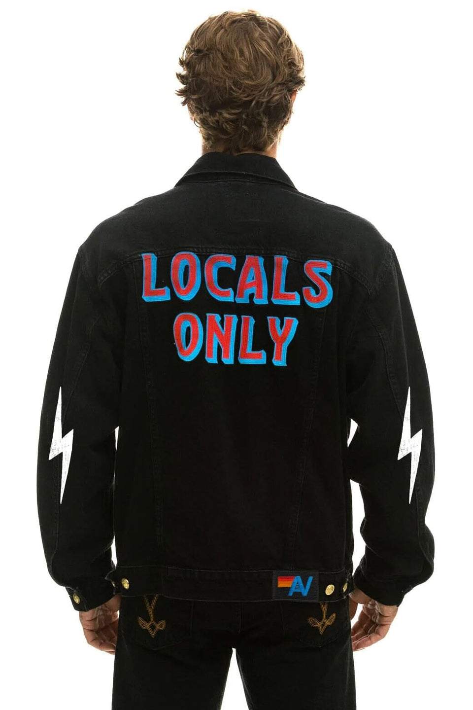 LOCALS ONLY OVERSIZED CONCERT DENIM JACKET - VINTAGE BLACK – Aviator Nation