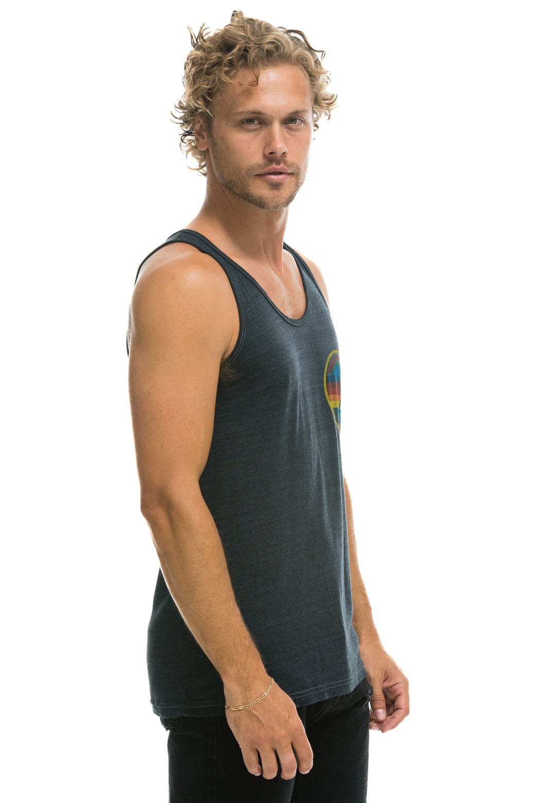 MEN'S AVIATOR NATION TANK - CHARCOAL - Aviator Nation