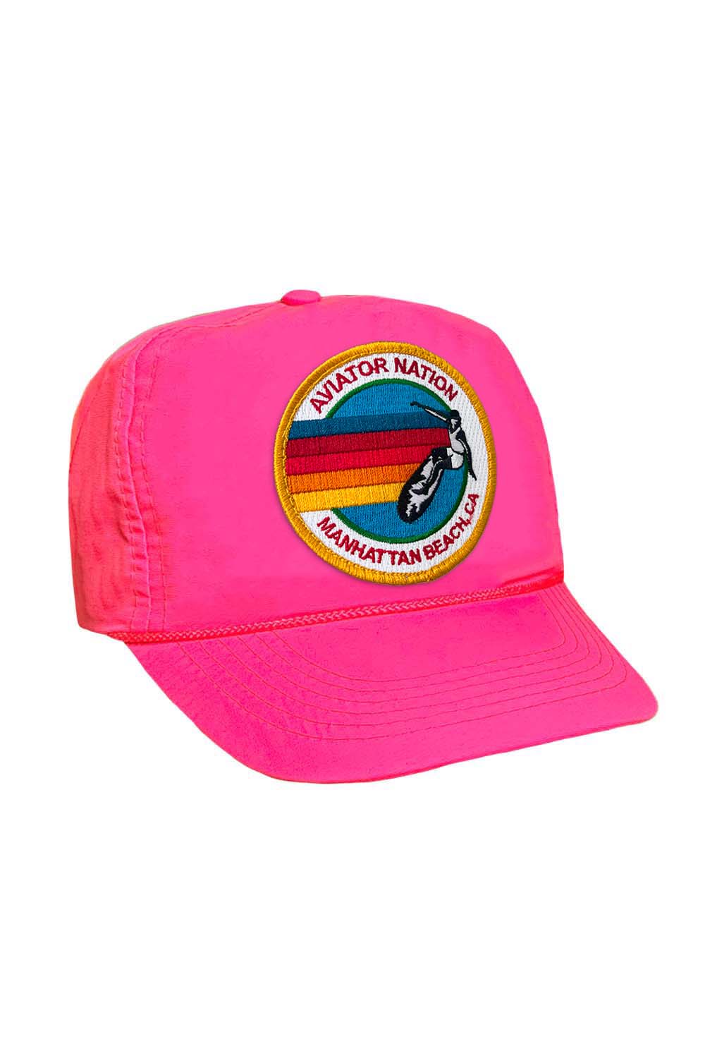 SIGNATURE MANHATTAN BEACH VINTAGE NYLON TRUCKER HAT - Aviator Nation