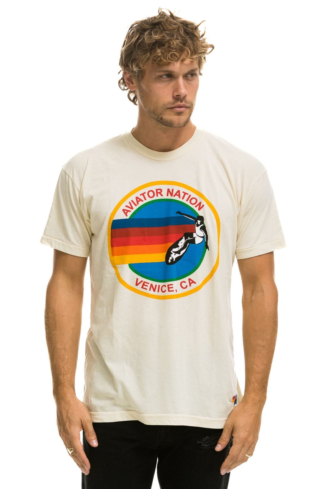 SIGNATURE TEE - VINTAGE WHITE - Aviator Nation