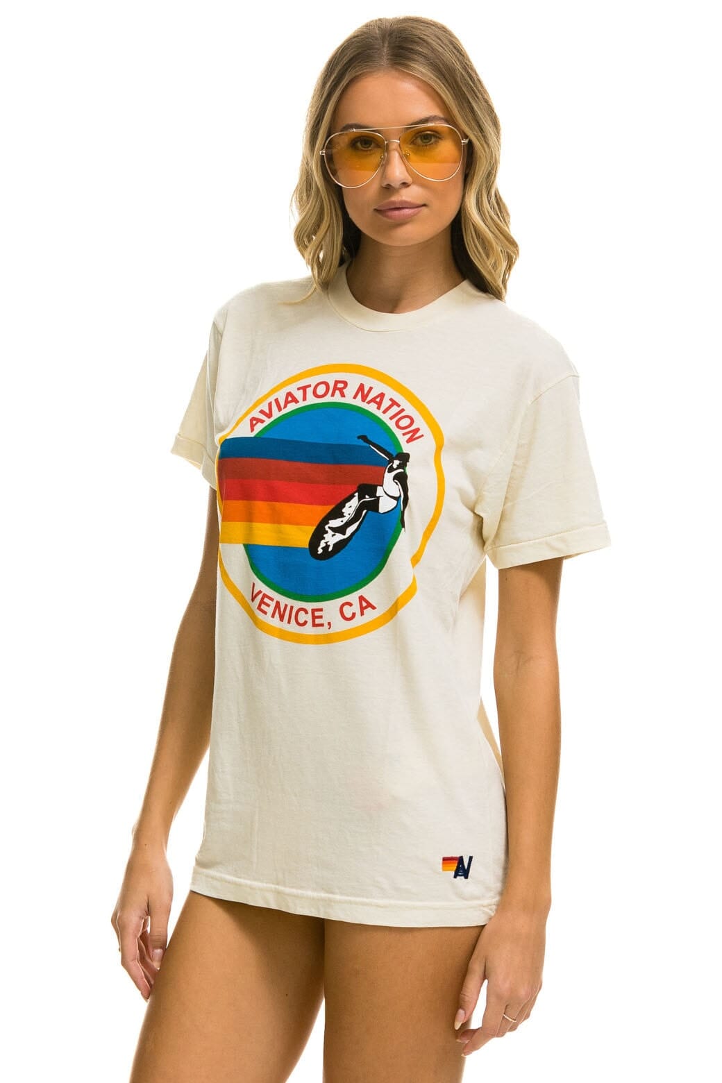 SIGNATURE TEE - VINTAGE WHITE - Aviator Nation