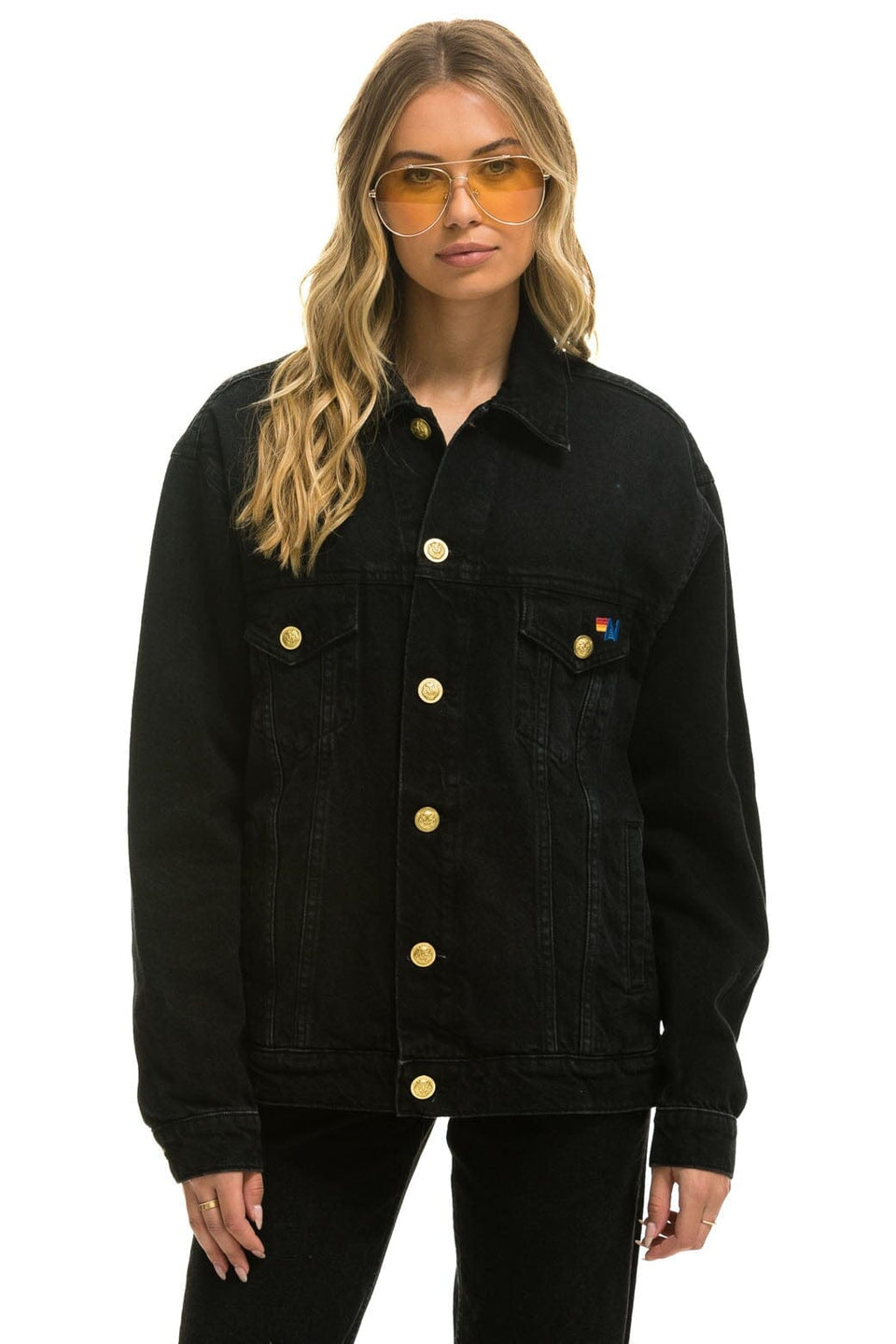 LOCALS ONLY OVERSIZED CONCERT DENIM JACKET - VINTAGE BLACK – Aviator Nation