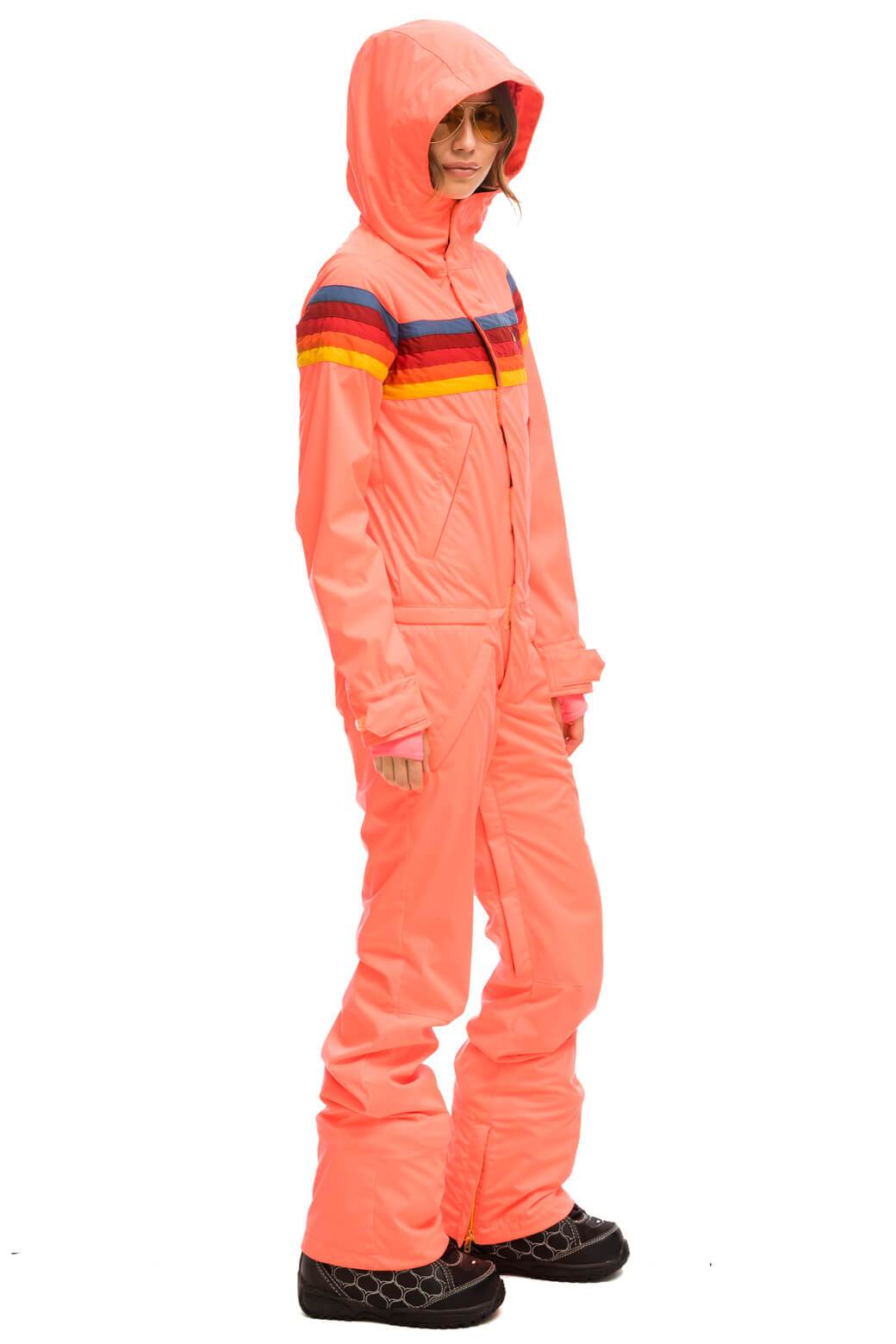 WOMEN'S 3 LAYER POWDER SUIT - NEON FLAMINGO - Aviator Nation