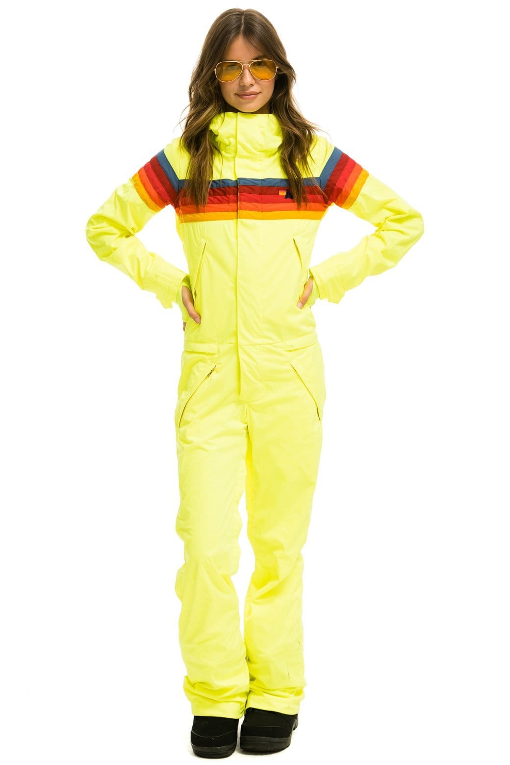 WOMEN'S 3 LAYER POWDER SUIT - NEON YELLOW - Aviator Nation