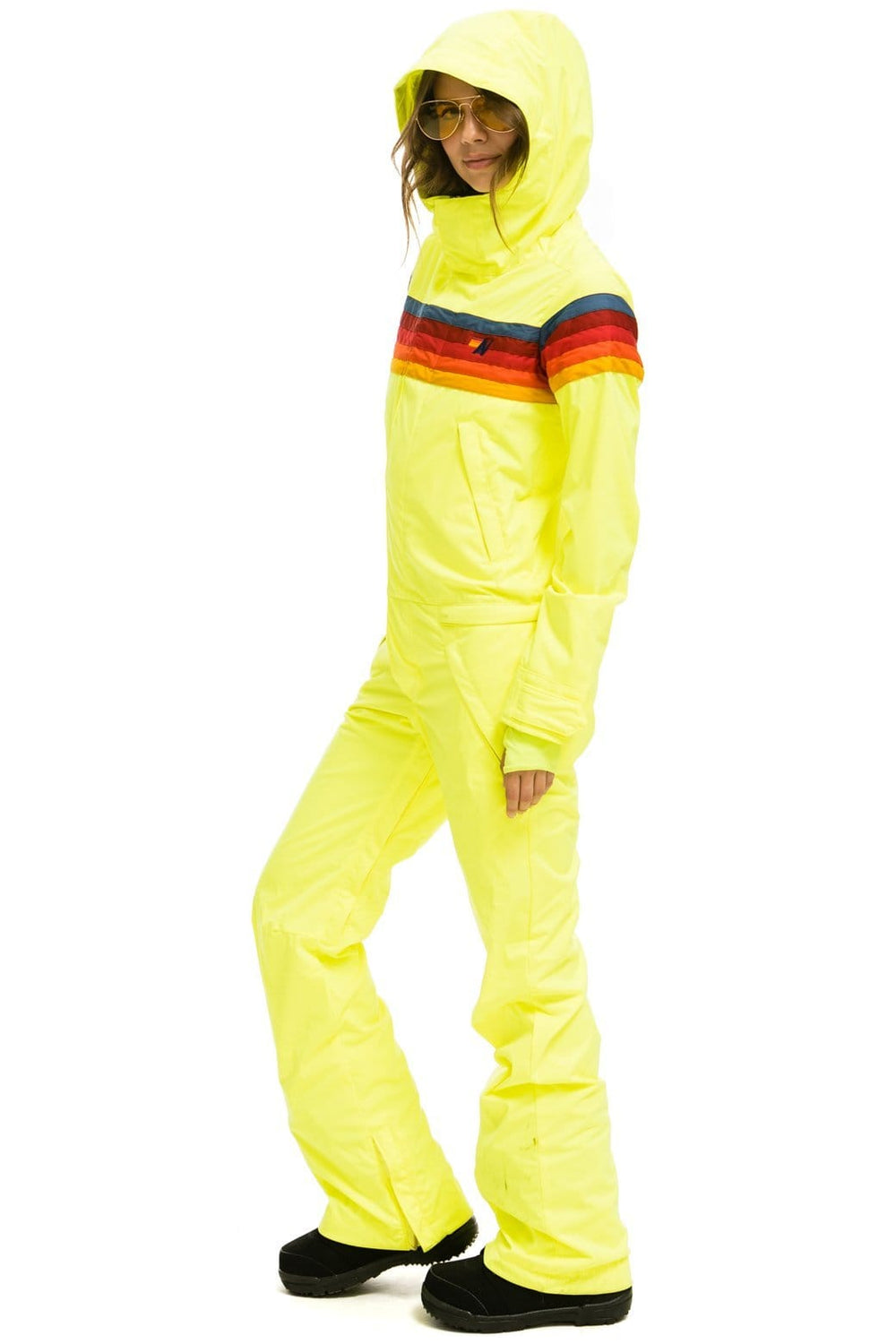 WOMEN'S 3 LAYER POWDER SUIT - NEON YELLOW - Aviator Nation