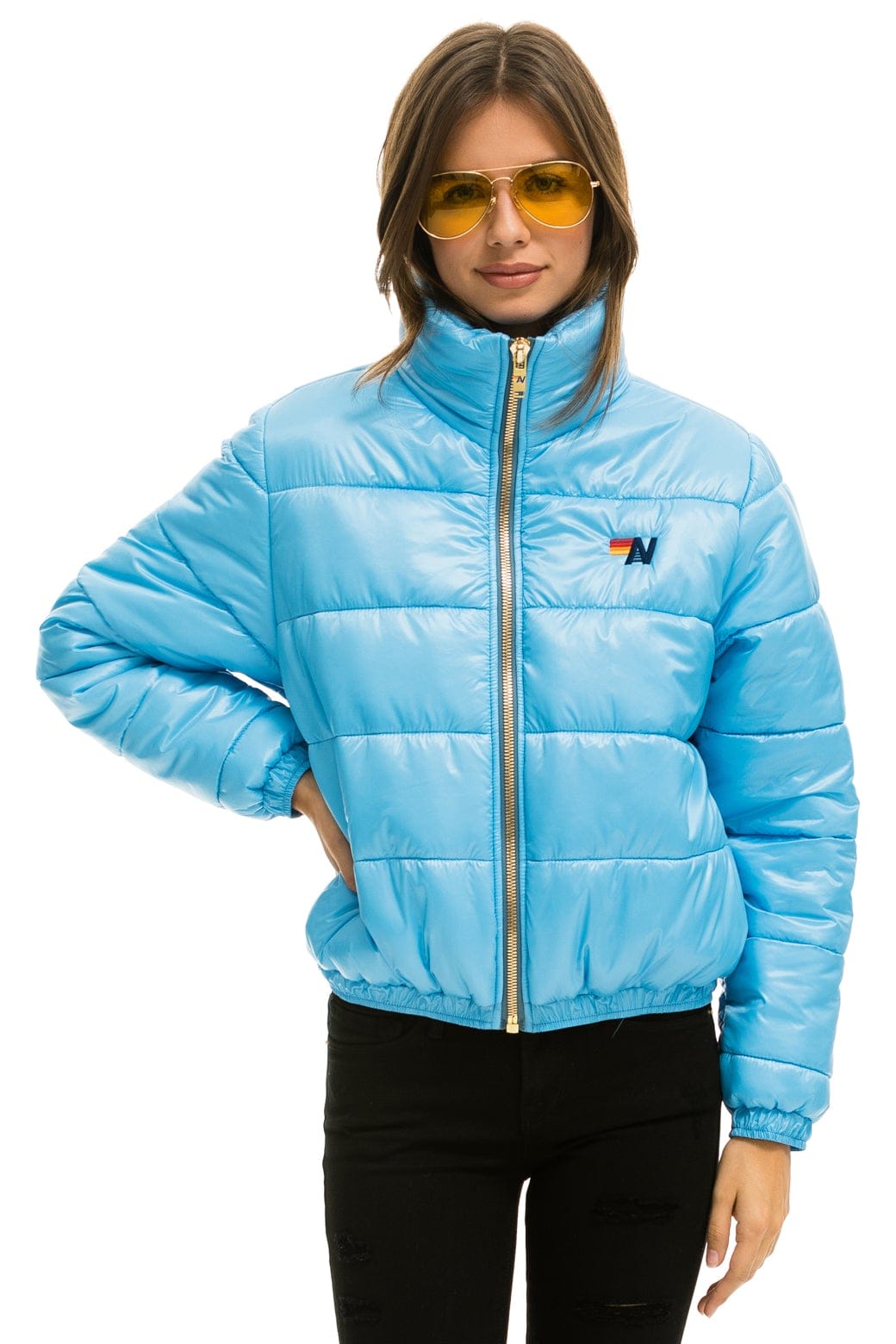 BOLT LUXE APRES PUFFER JACKET - GLOSSY SKY - Aviator Nation